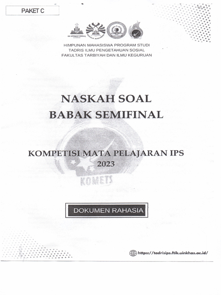 Naskah Soal Komets Paket C | PDF