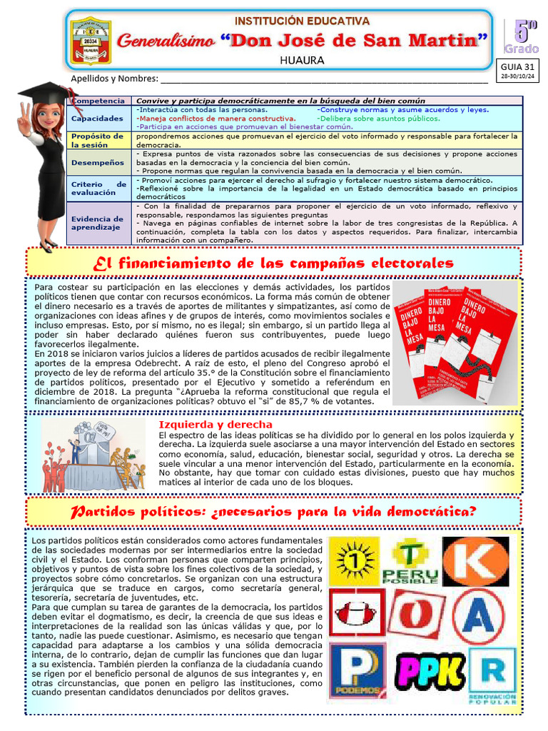 Guia 31 DPCC 5to Semana 03 | PDF | Democracia | Ideologías políticas