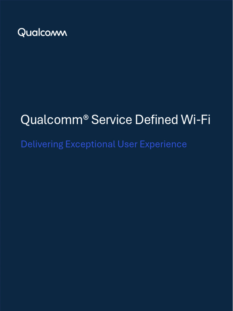 Qualcomm Service Defined Wi Fi Whitepaper | PDF | Computer Network | Quality Of Service