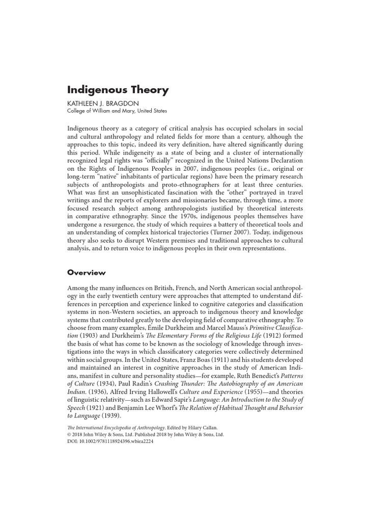 Bragdon 2018 Indigenous Theory (1) | PDF | Liberal Arts Education
