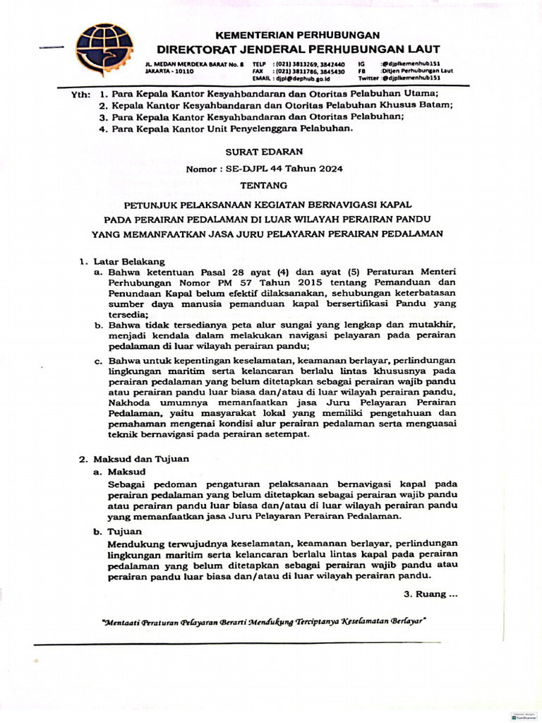 Se-Djpl 44 Tahun 2024 | PDF
