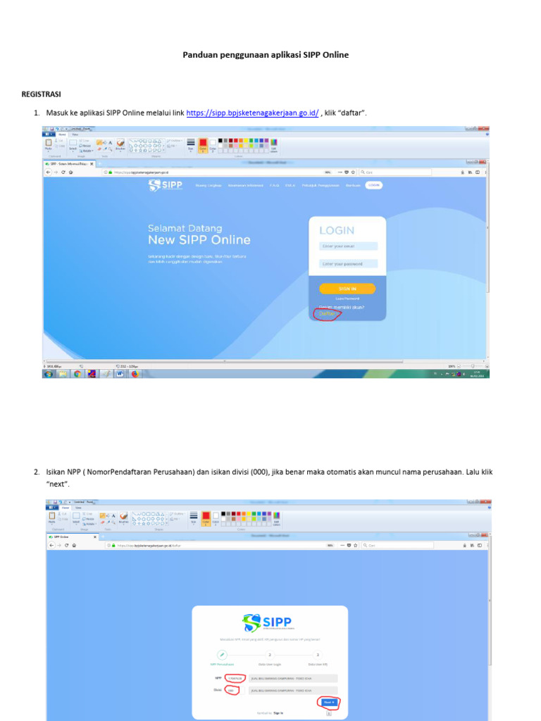 Panduan Sipp Online Lengkap | PDF