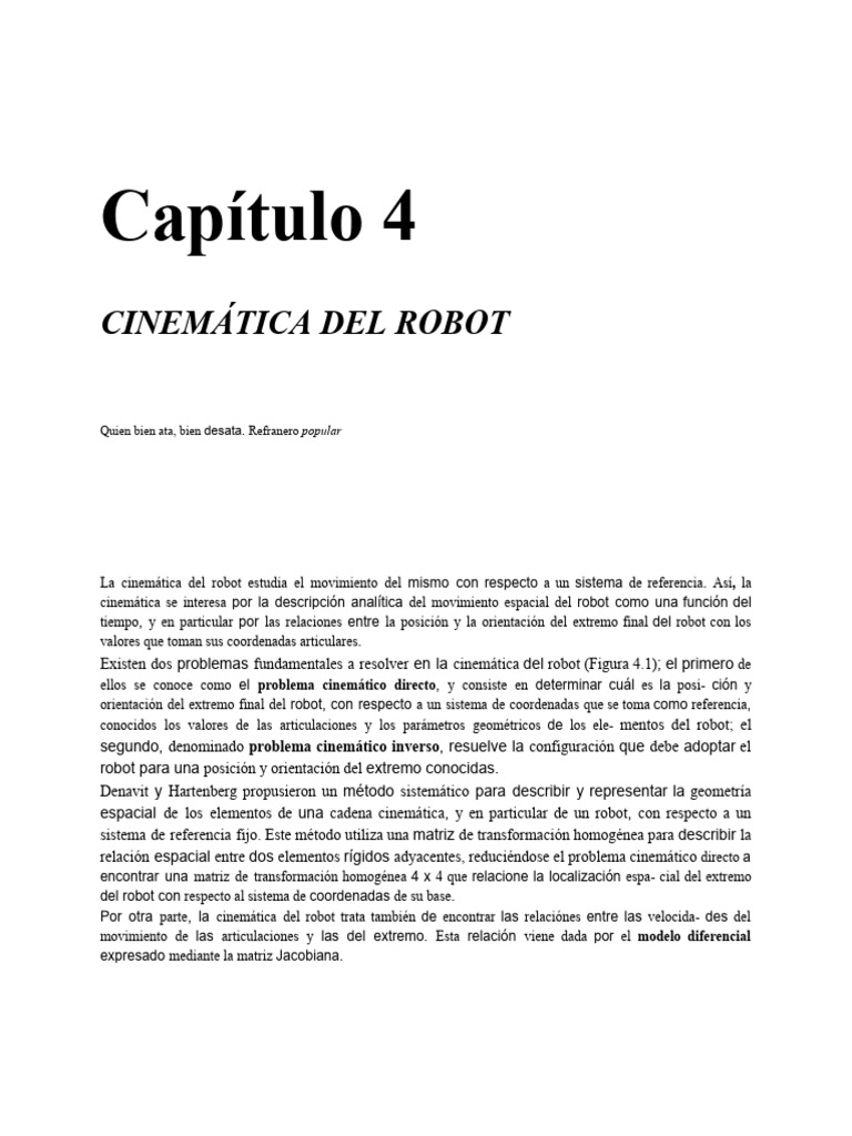 Capitulo4-1 | PDF | Matriz (Matemáticas) | Cinemática