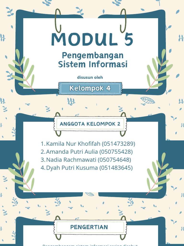 Modul 5 Pengembangan Sistem Informasi. | PDF | Komputer