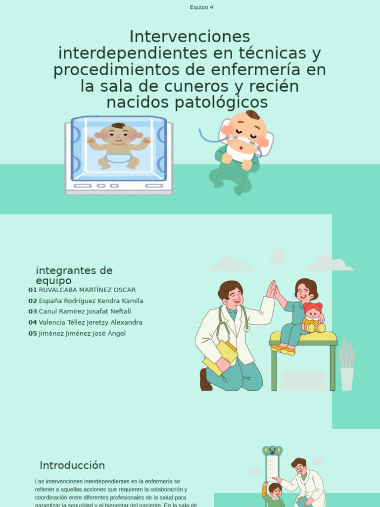 Intervenciones Interdependientes en Neonatos | PDF | Medicina CLINICA