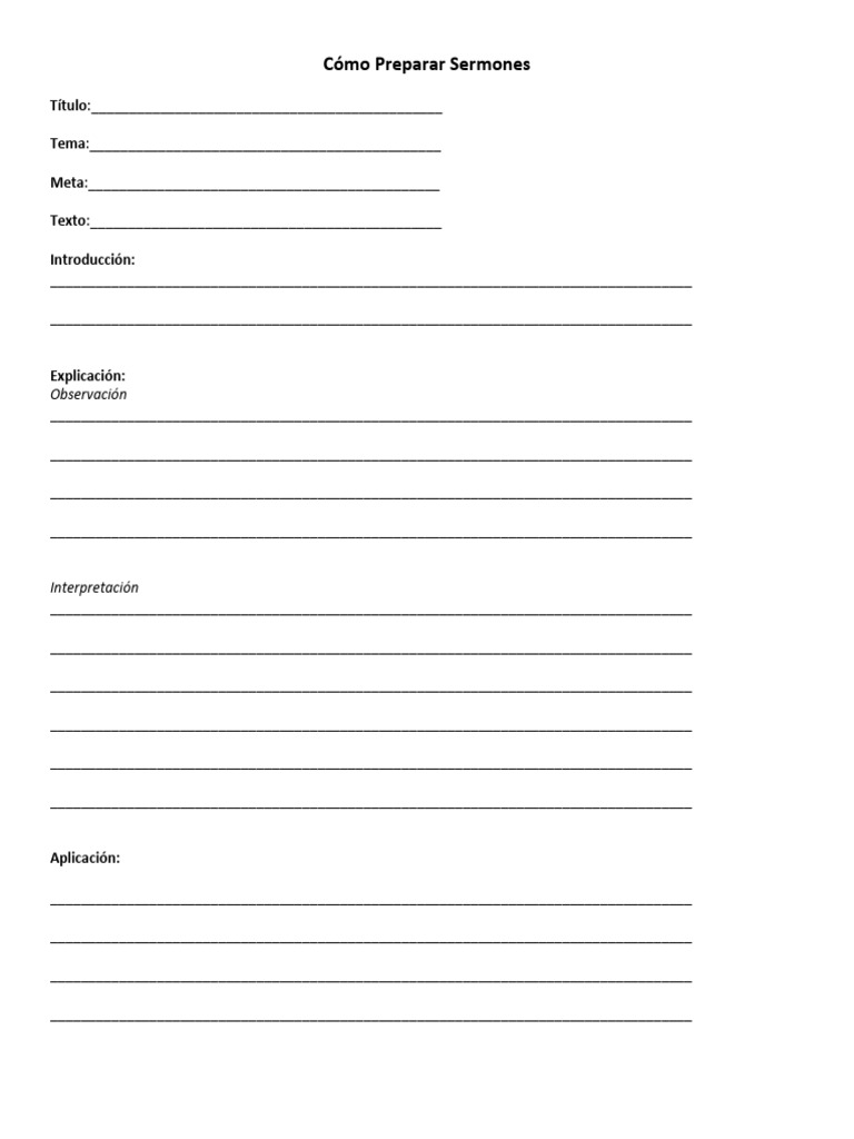 Cómo Preparar Sermones | PDF | Relaciones personales, crianza y ...