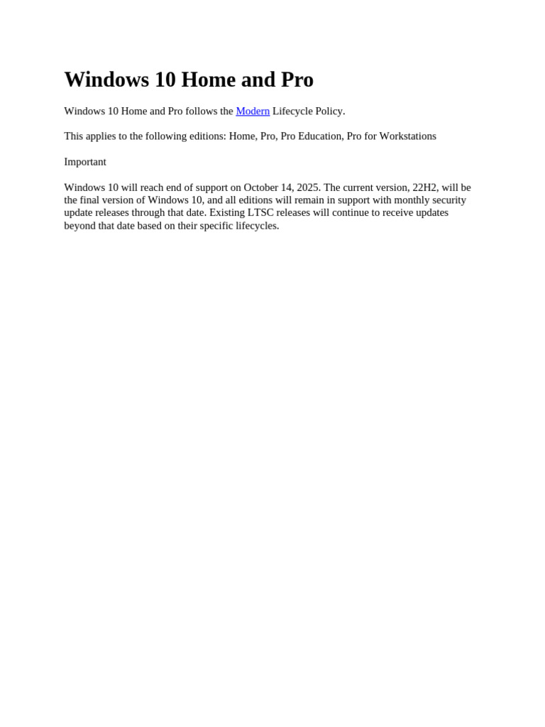 Windows 10 Eol | PDF