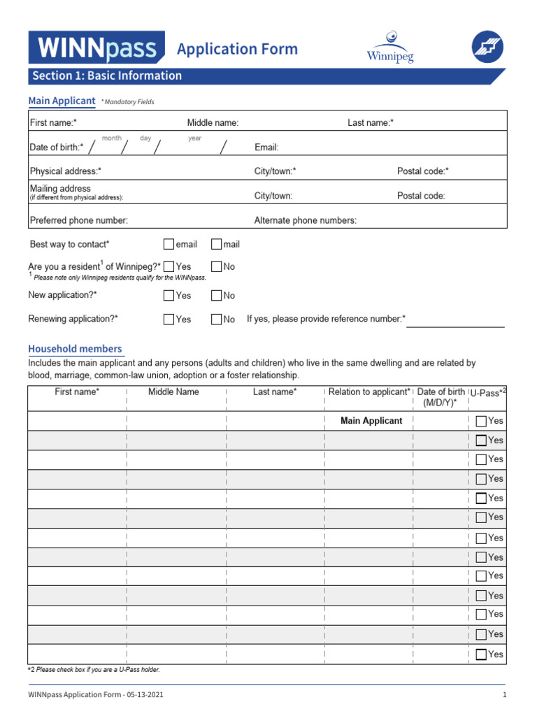 Low Income Transit Pass Form ENGLISH | PDF | Mail