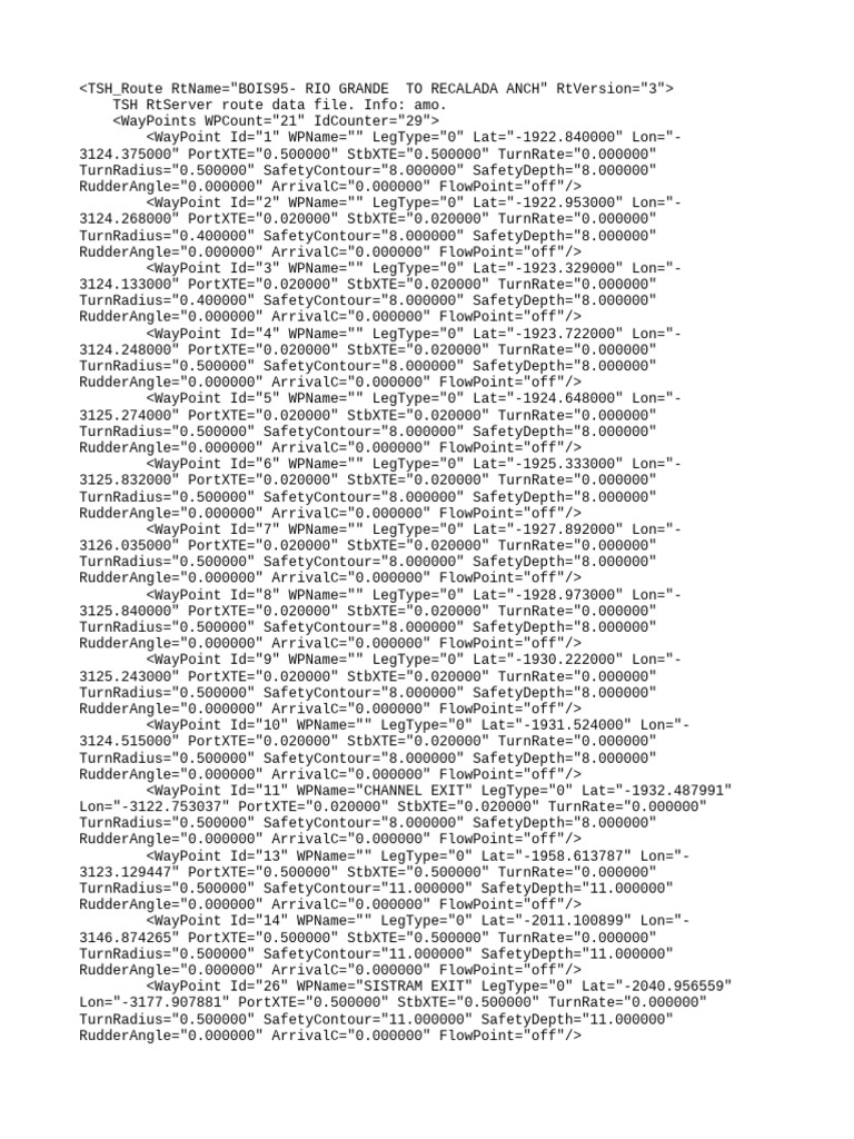 BOIS95 - RIO GRANDE TO RECALADA ANCH - rt3 | PDF