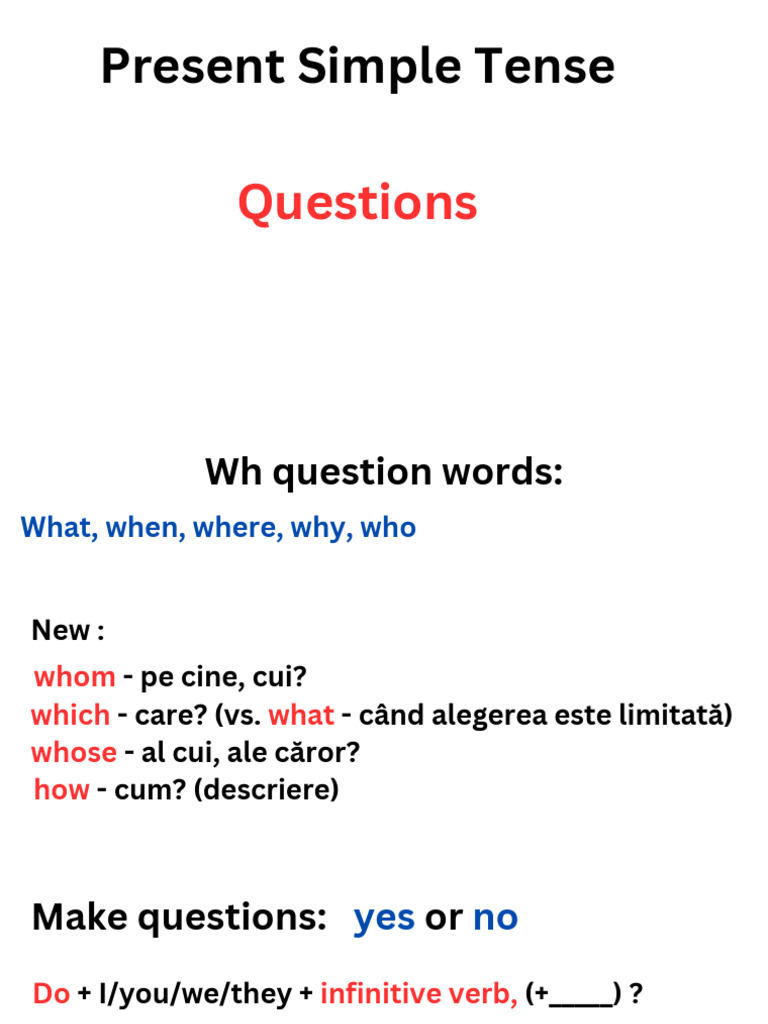 3.present Simple Tense Questions | PDF | Career & Growth | Wellness