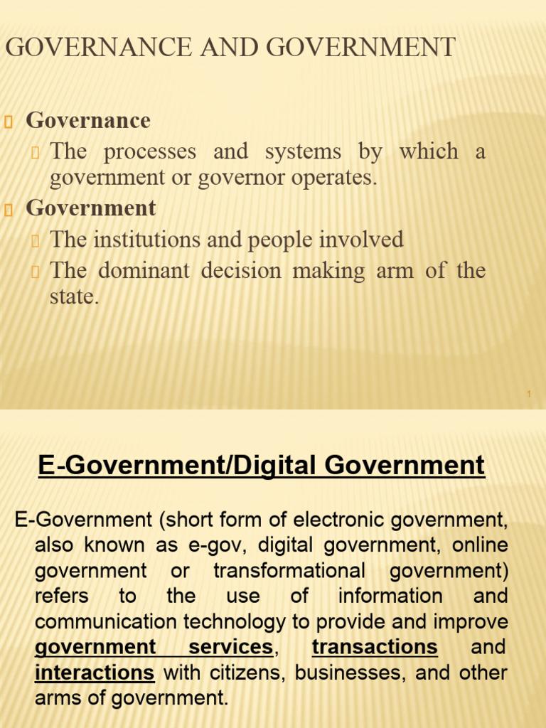 E-Government vs. E-Governance Explained | PDF | E Government | Economies