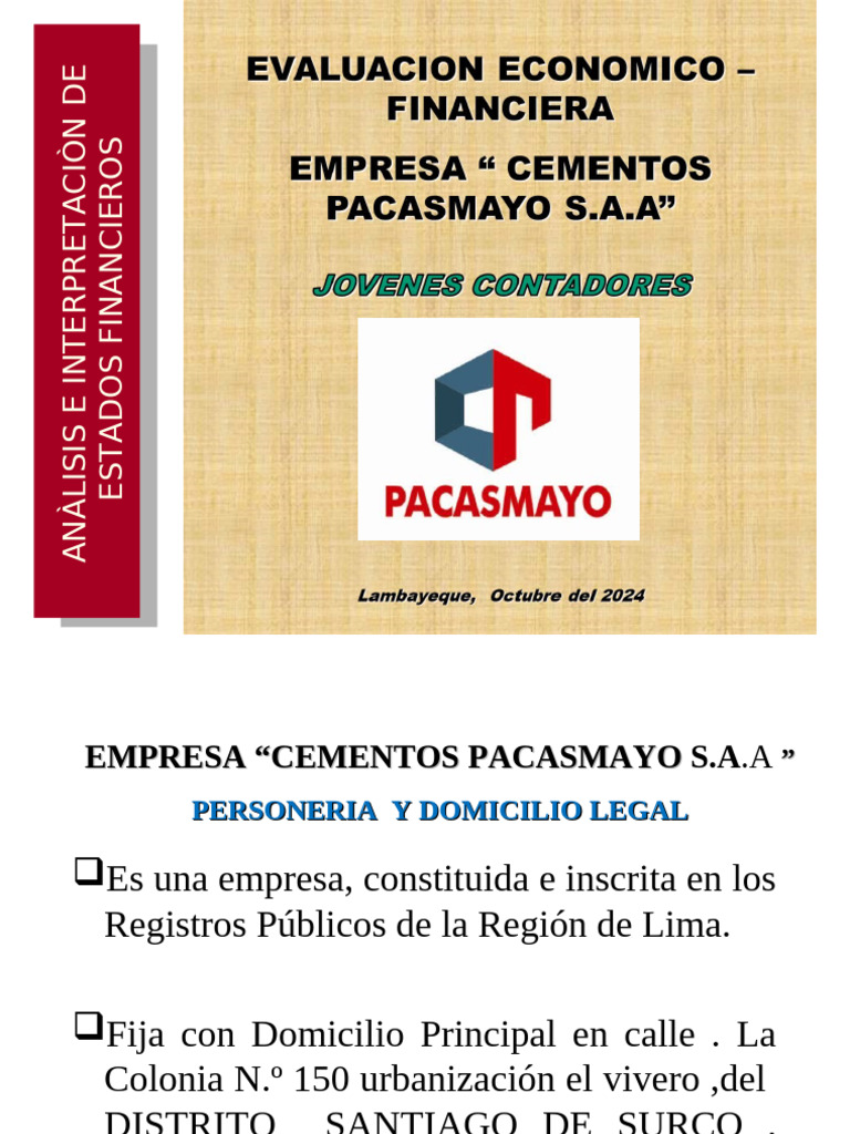 Empresa Pacasmayo Oficial Parte 3 4 5 | PDF | Business | Rentabilidad ...