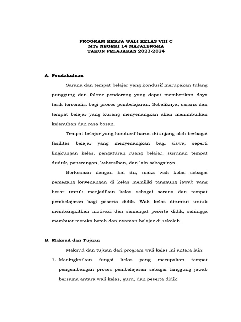 PROGRAM KERJA WK - Merged | PDF