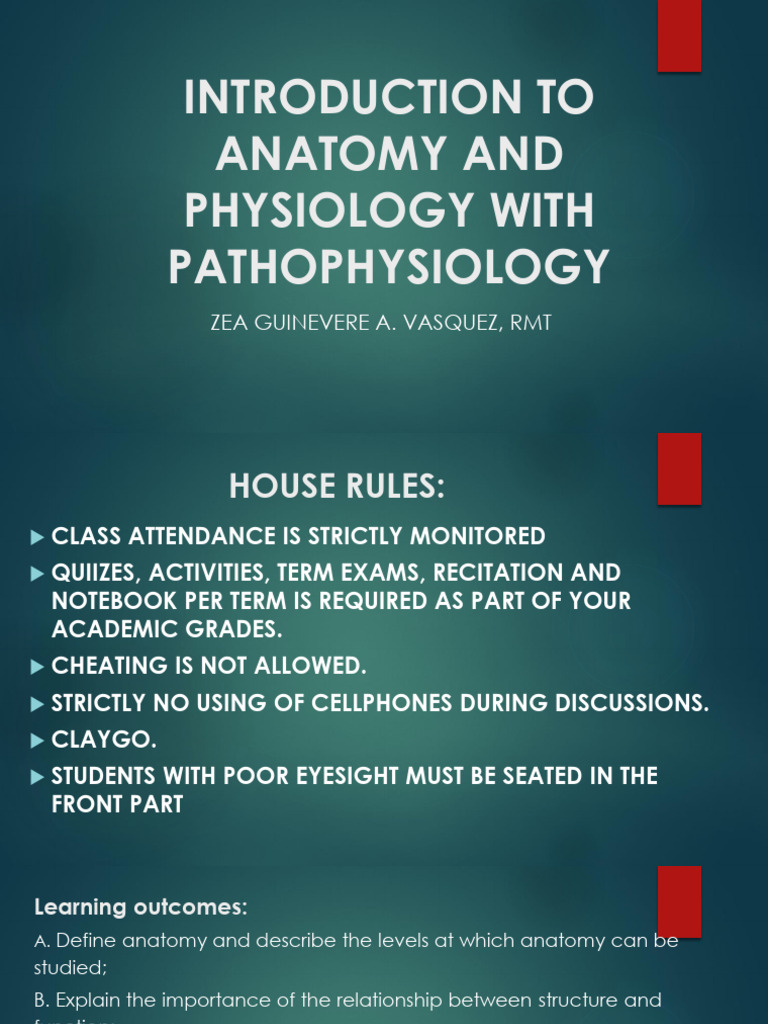 TOPIC ONE Anatomy and Physiology Intro | PDF | Physiology | Homeostasis