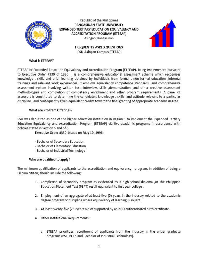 Eteeap Psu Asingan Faq | PDF | Academic Degree | Bachelor's Degree
