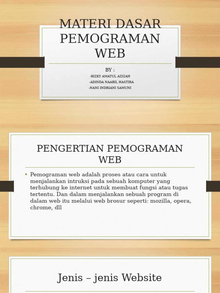 Materi Dasar Pemograman Web | PDF