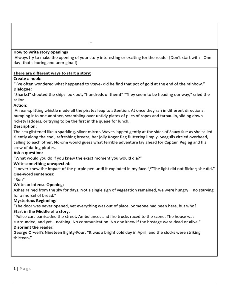 Creative Writing Tips | PDF | Essays | Feeling