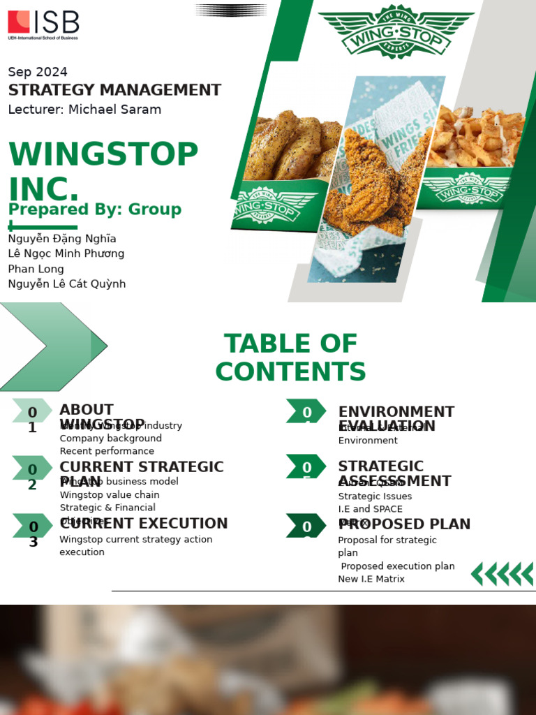Team I - Wingstop - Proposal Slidedeck Update | PDF | Supply Chain ...