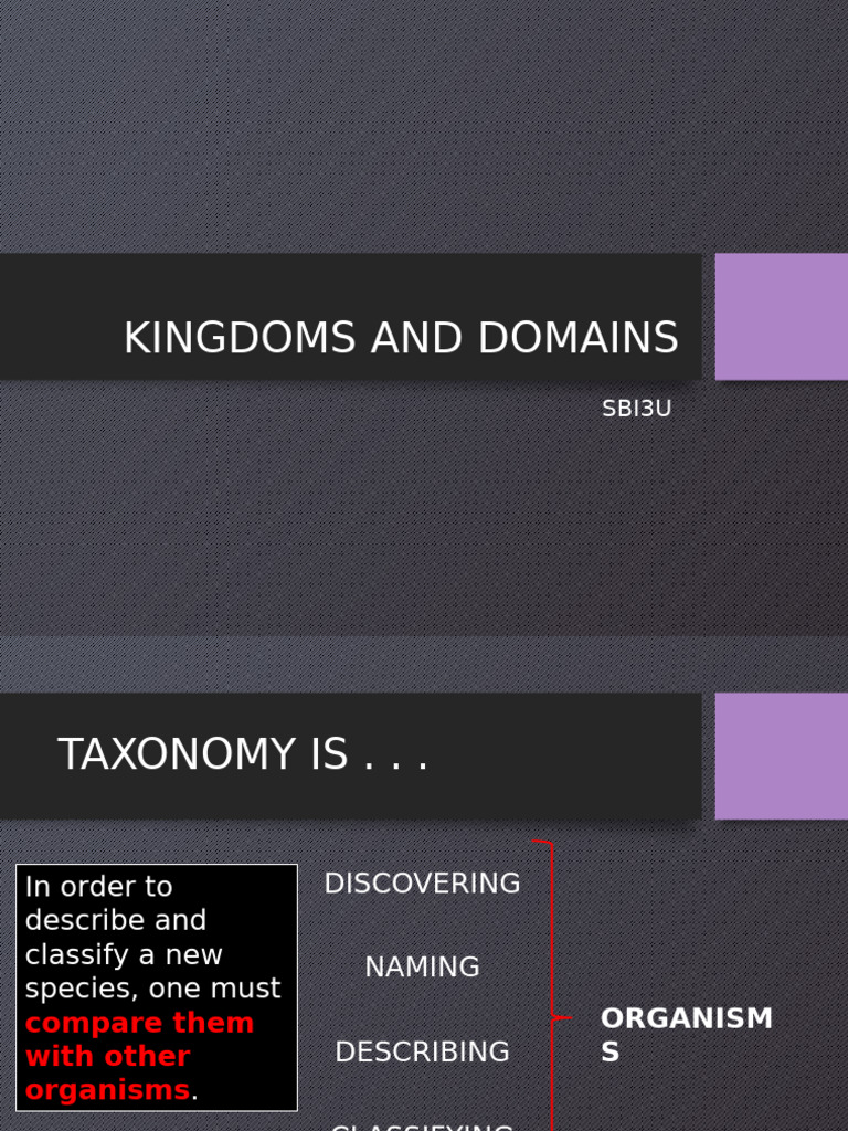 3 Kingdoms and Domains | PDF | Cell (Biology) | Taxonomy (Biology)