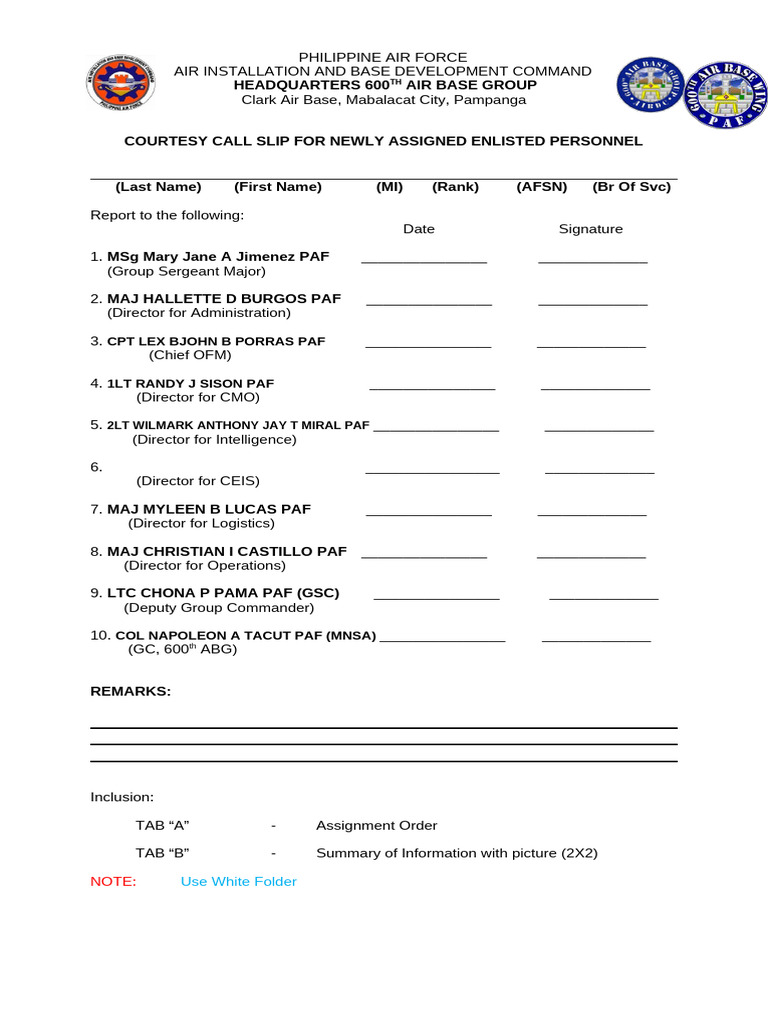 CALL SLIP_FOR EP-- | PDF