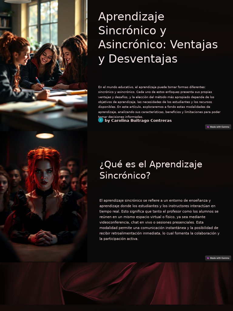 Aprendizaje Sincronico y Asincronico Ventajas y Desventajas | PDF ...