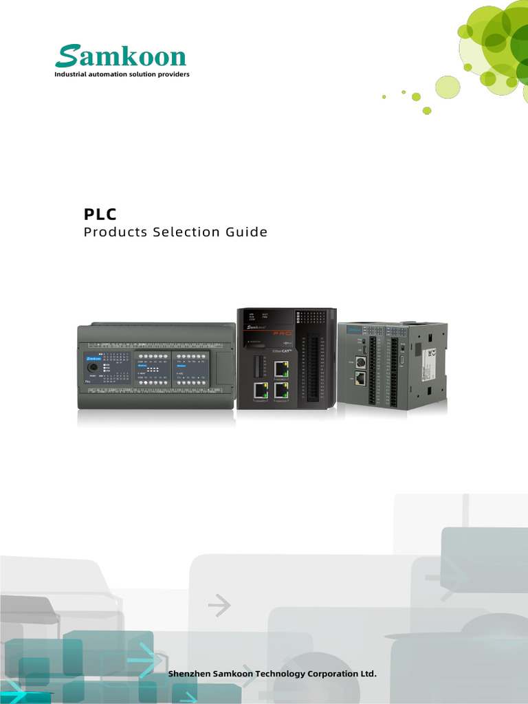 【Samkoon】PLC Products Selection Guide | PDF | Programmable Logic Controller | Automation