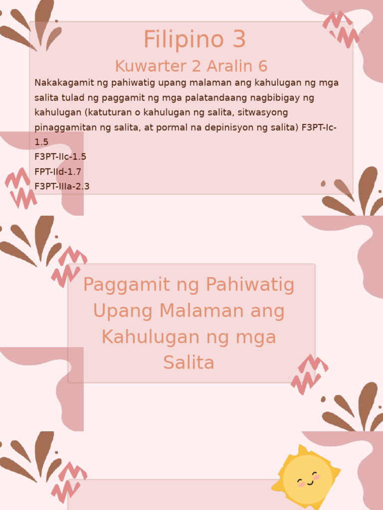 q2 Filipino PPT Week 6 | PDF