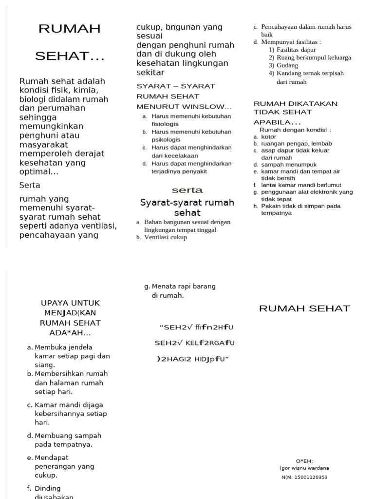 PDF Leaflet Rumah Sehat | PDF