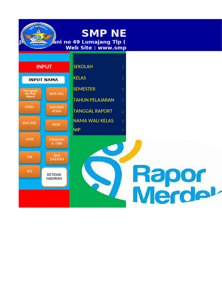 RAPORT PTS WALI KELAS 7 final | PDF