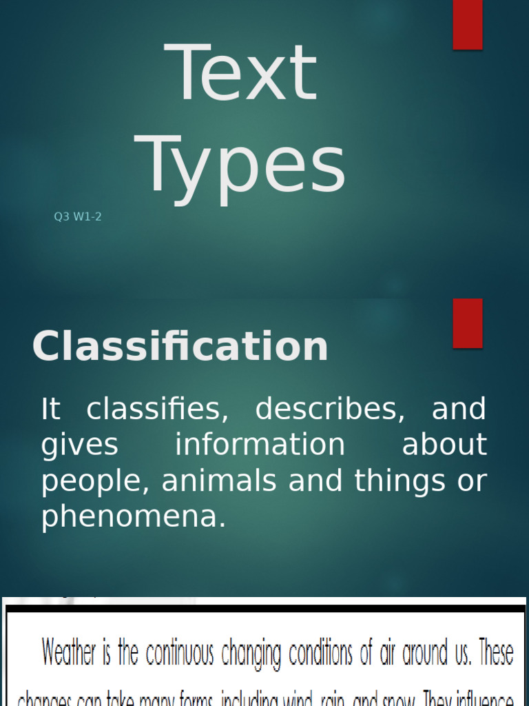 Text Types | PDF