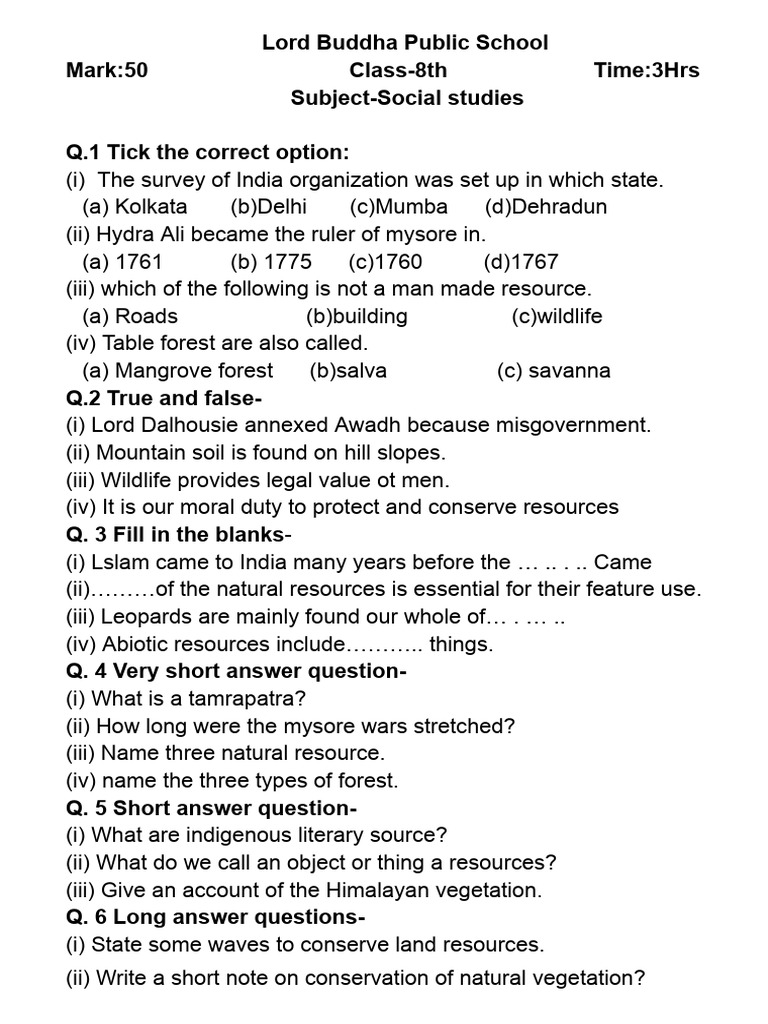 Socal Science Class. 8 | PDF