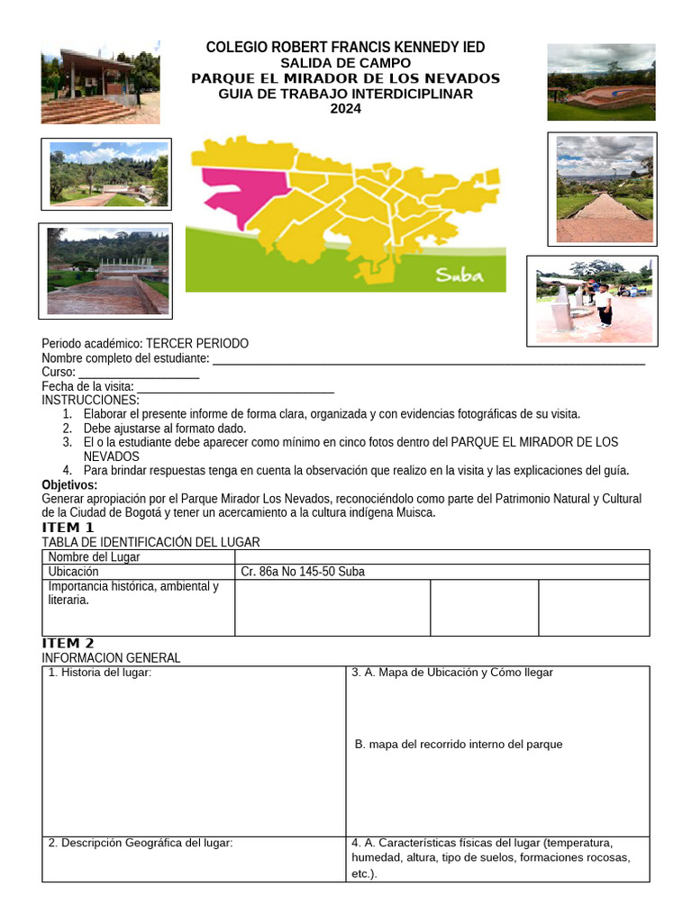 GUIA PARQUE MIRADOR DE LOS NEVADOS (2) | PDF | Vida | Naturaleza