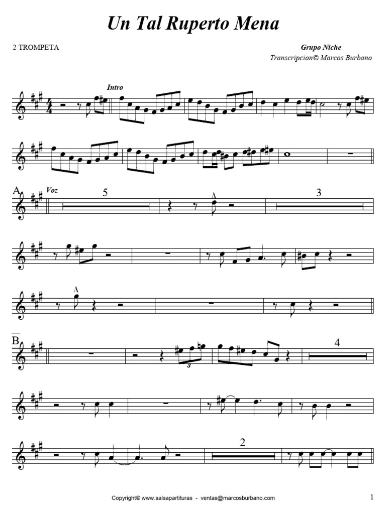 Un Tal Ruperto Mena - TROMPETA | PDF