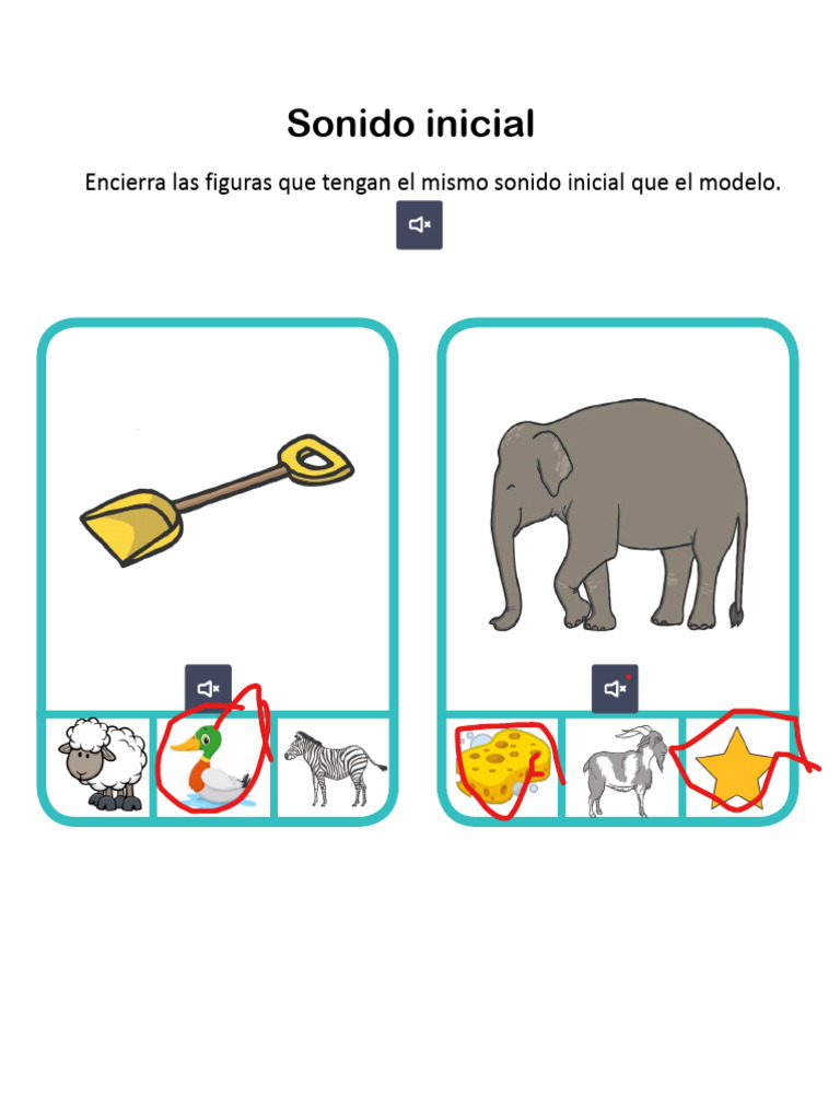 Sonidos Iniciales: Encuentra el Par | PDF