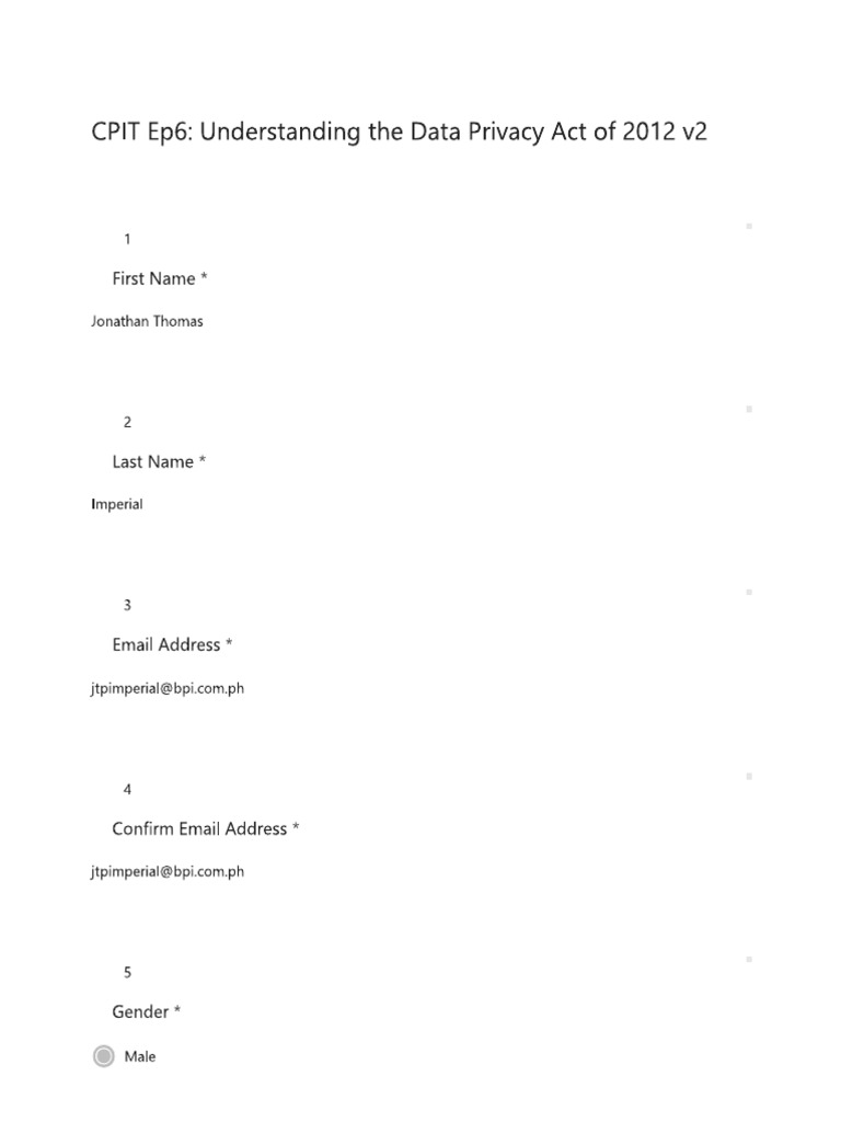 CPIT Ep6_ Understanding the Data Privacy Act of 2012 v2 | PDF