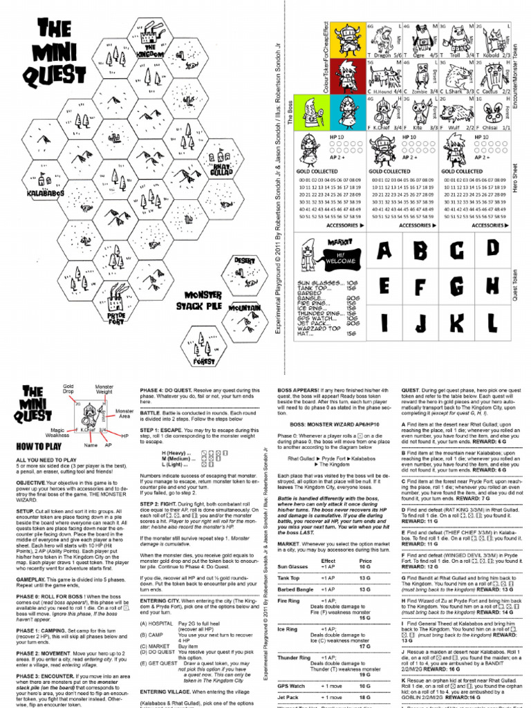 The Mini Quest PNP v1-1 | PDF