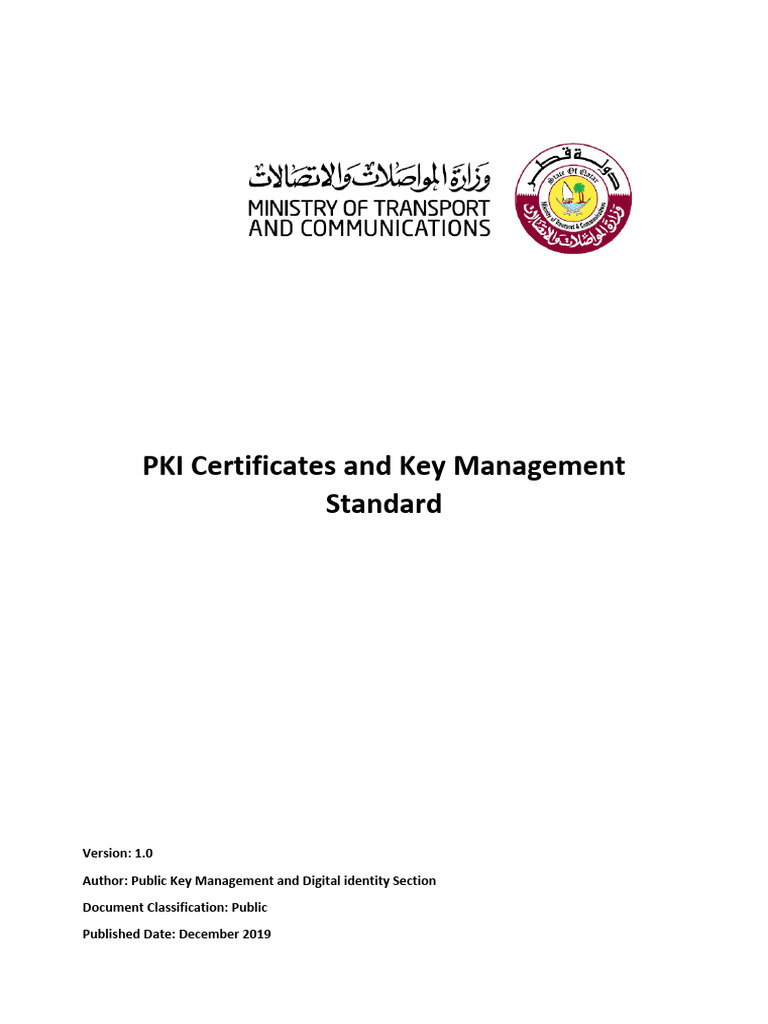 Pki Certificates and Key Management Standard | PDF | Public Key ...