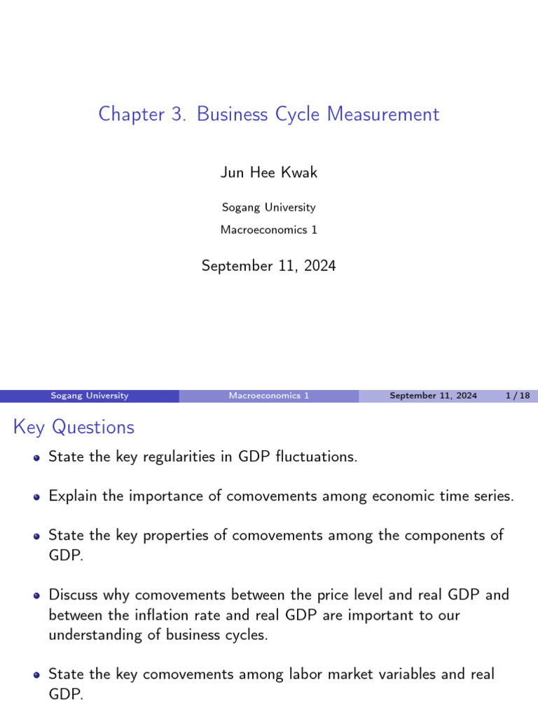 Note 3. Business Cycle | PDF | Business Cycle | Macroeconomics