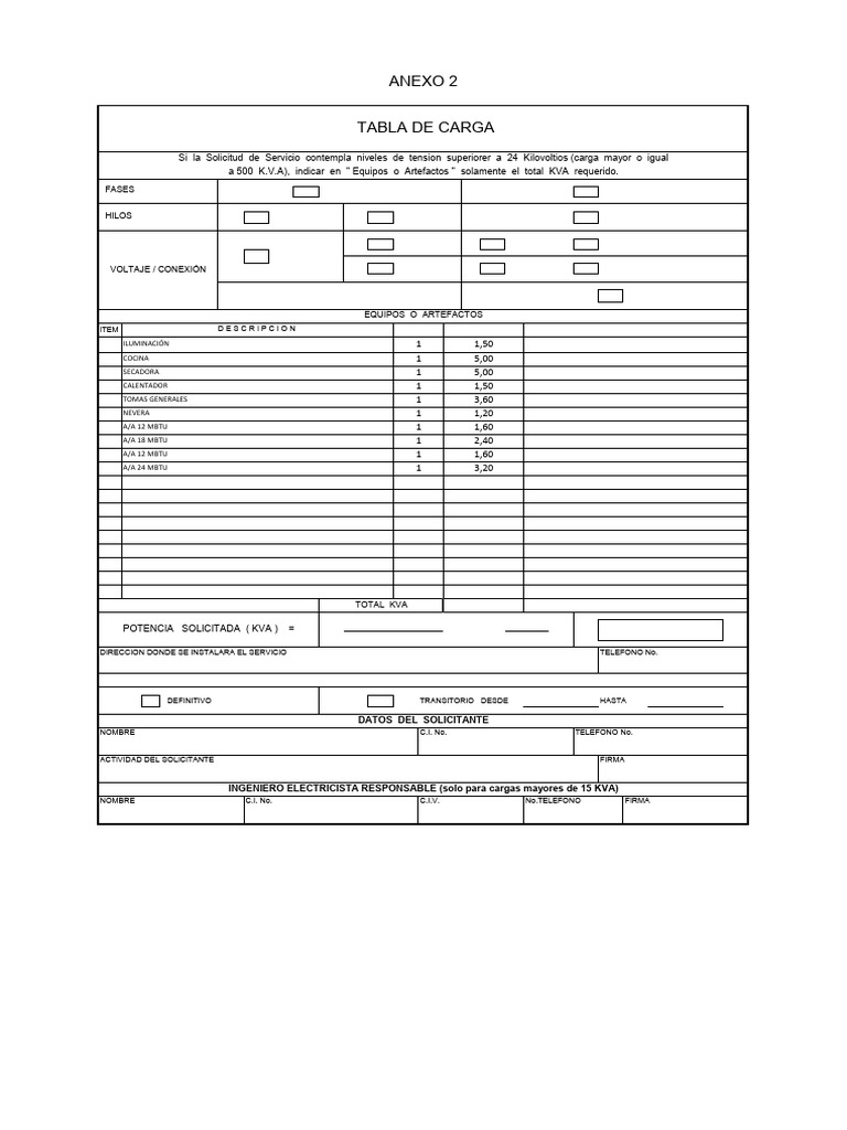 ANEXO 2 TABLA DE CARGA APTO TIPO 3 | PDF | Ingenieria Eléctrica ... ANEXO 2 TABLA DE CARGA APTO TIPO 3 | PDF | Ingenieria Eléctrica ...
