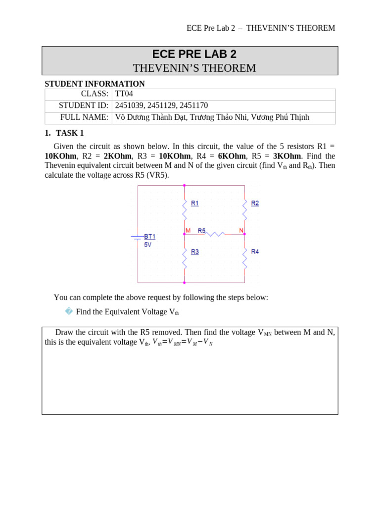 1 ECE PreLab 2 | PDF