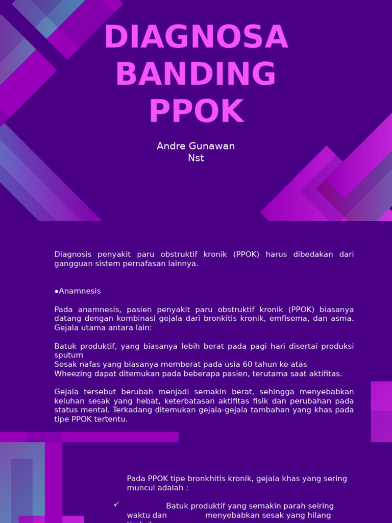Diagnosa Banding Ppok: Andre Gunawan NST | PDF