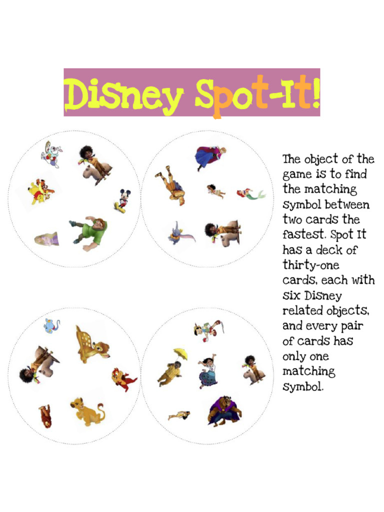 Disney Spot It | PDF