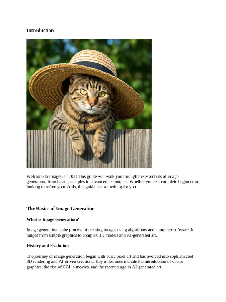 ImageGen 101: The Ultimate Guide for Dummies | PDF | Computer Graphics ...