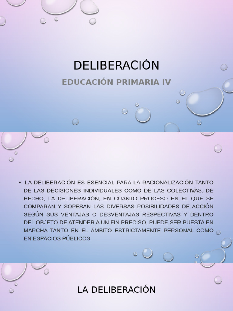 Importancia de la Deliberación en Decisiones | PDF