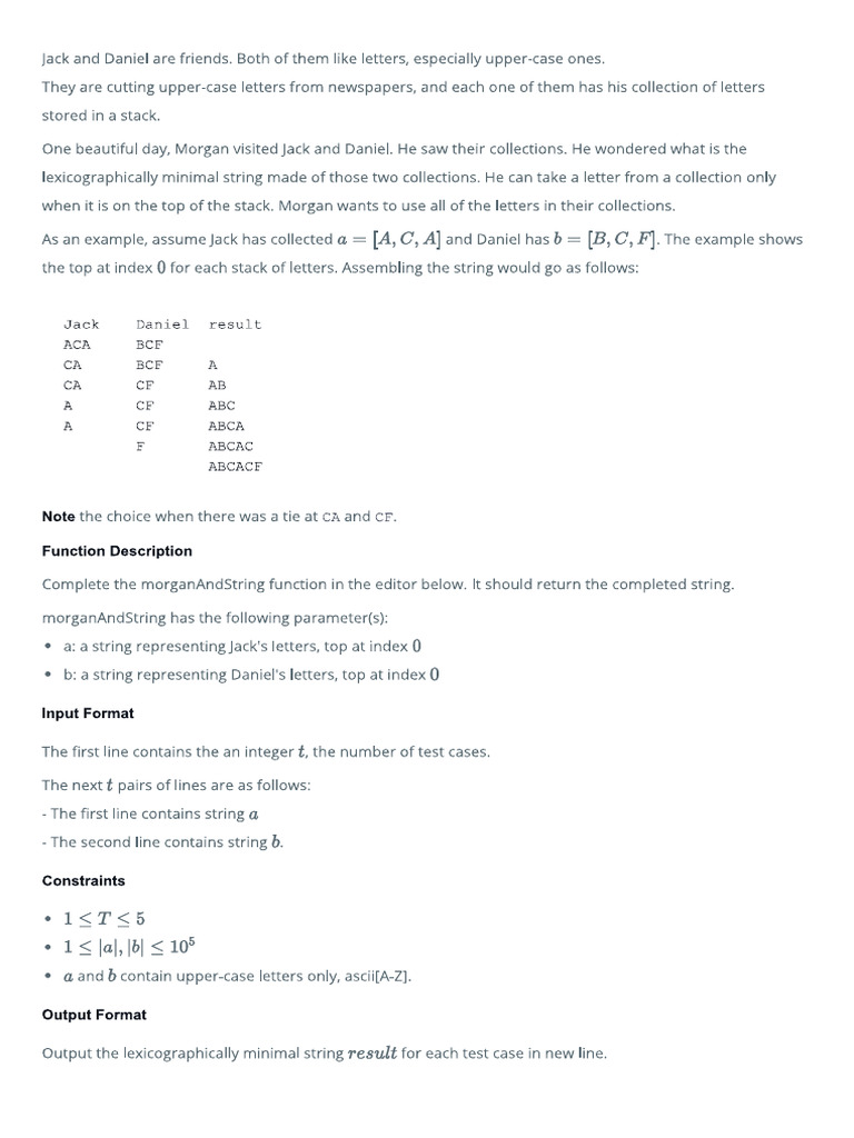 Morgan and A String | PDF