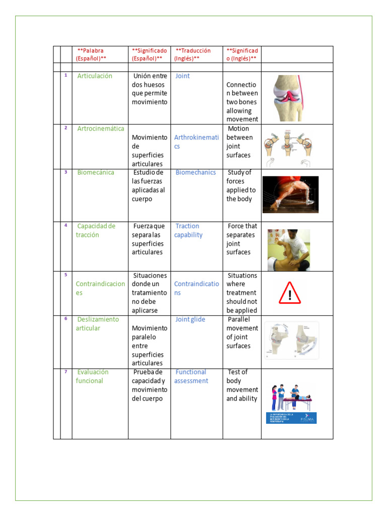 Tabla Kaltenborn | PDF | Fisiología | Sistema musculoesquelético