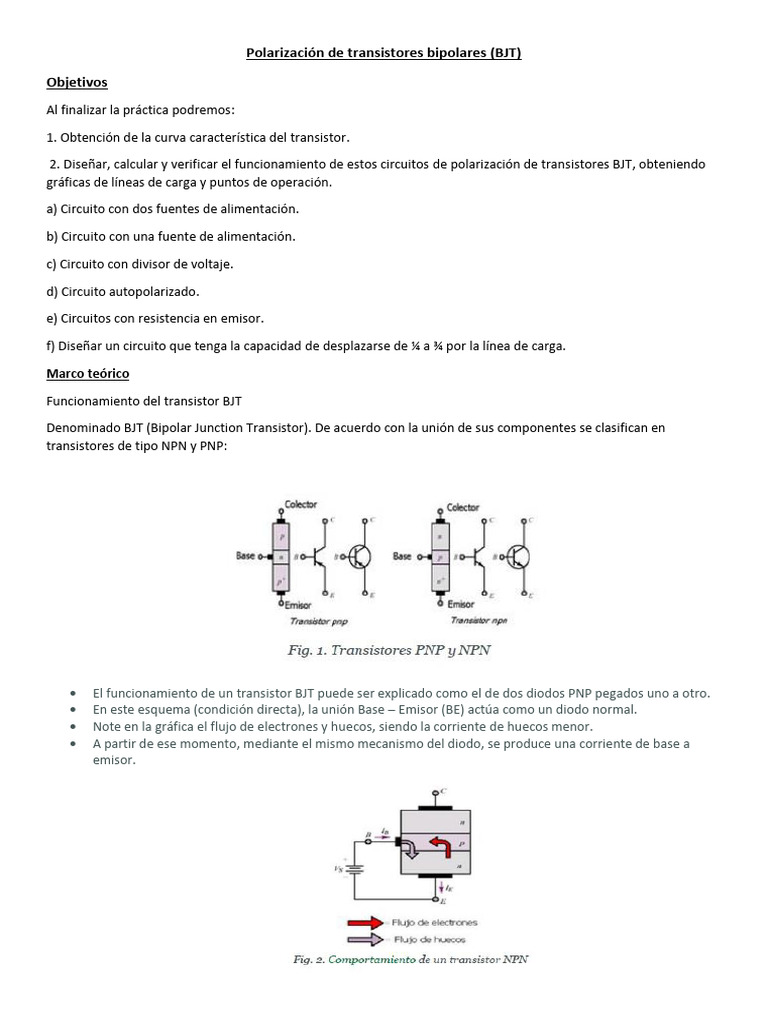 Polarización de Transistores BJT | PDF | Transistor de unión bipolar ...