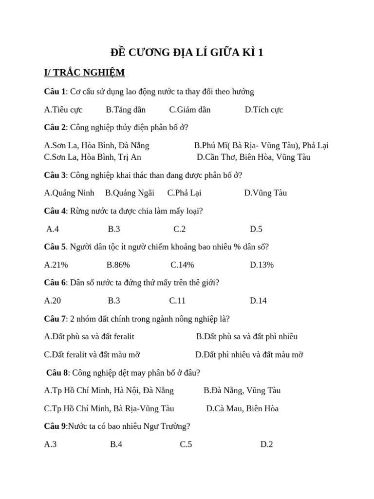 De Cuong Dia Li Gki | PDF