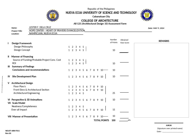 Grading Sheet Lester | PDF | Engineering