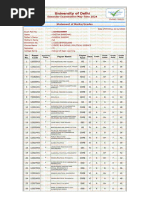 Du Marksheet | PDF